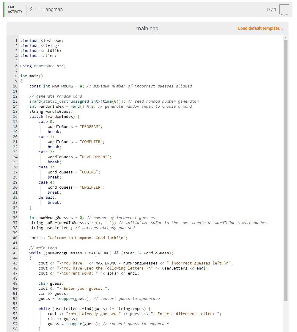 Solved 2.1 Hangman - each theme must be different than | Chegg.com