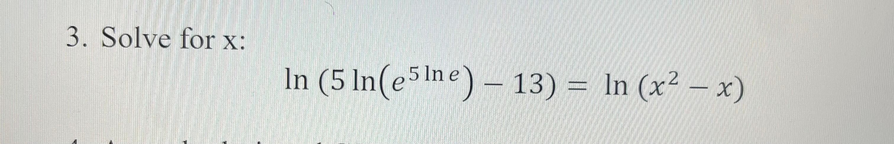 Solved I know you have to apply the different ln rules, but | Chegg.com