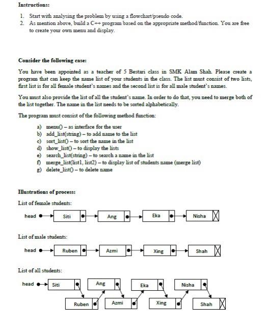 Solved Declaration Node And Functions 1 Declaration Of Node