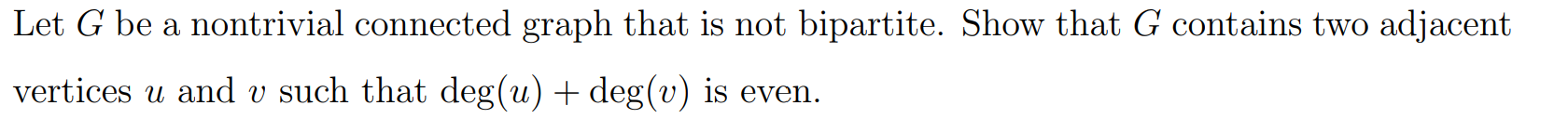 Solved Let G be a nontrivial connected graph that is not | Chegg.com