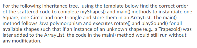 Solved For the following inheritance tree, using the | Chegg.com