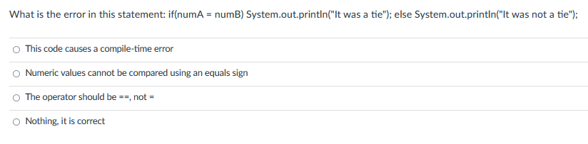Solved What Is The Error In This Statement Ifnuma Numb 