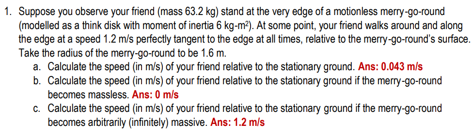 Solved Please solve my question using angular momentum, | Chegg.com