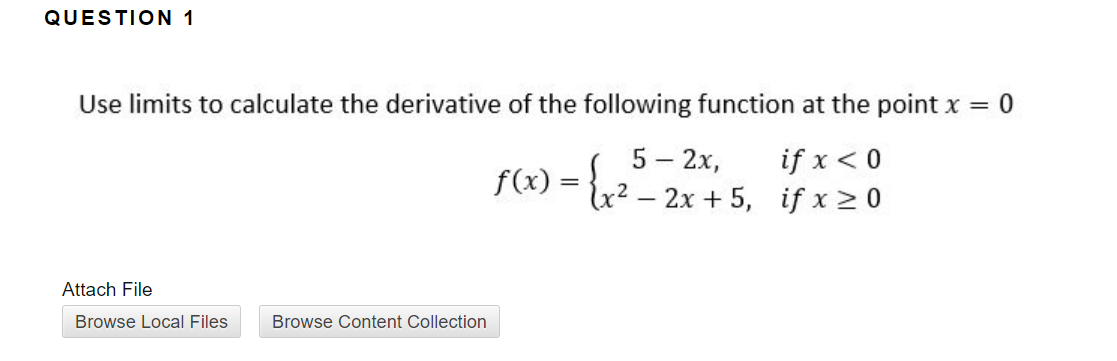 Solved Use limits to calculate the derivative of the | Chegg.com