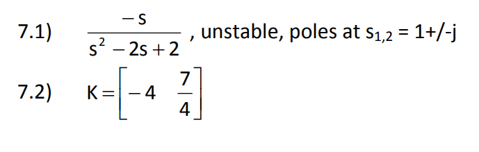 Solved Question 7 (2 Marks) Given the state variable | Chegg.com
