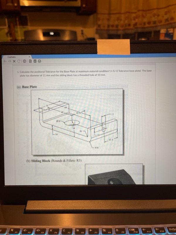 Solved Canvas х 1. Calculate the positional Tolerance for | Chegg.com Solved Canvas х 1. Calculate the positional Tolerance for | Chegg.com