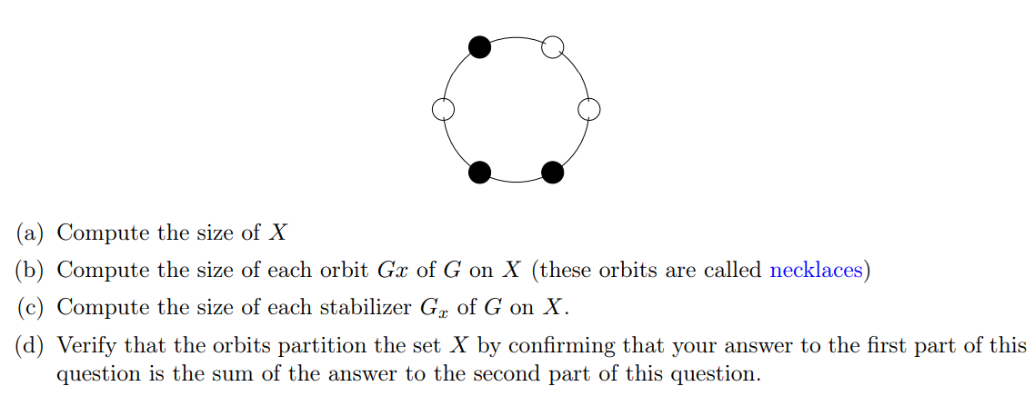 Solved 5. The cyclic group G=Z6 acts on the space X of all | Chegg.com