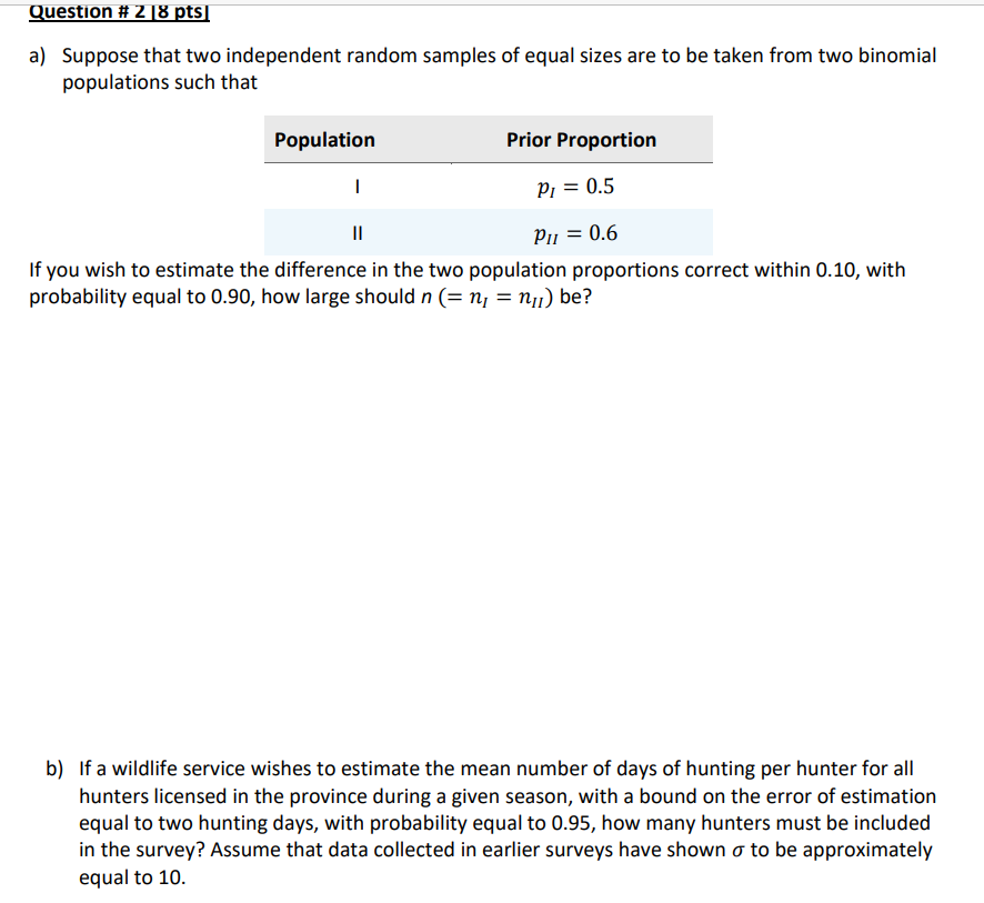 Solved a) Suppose that two independent random samples of | Chegg.com