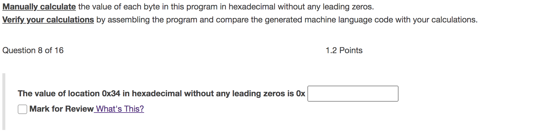 Consider the following assembly program: AREA More | Chegg.com