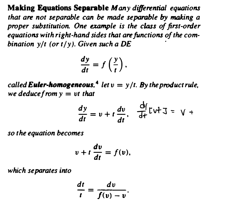 Making Equations Separable Many differential | Chegg.com