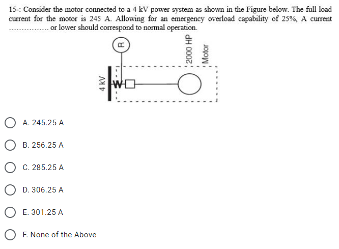 Solved 15-: Consider the motor connected to a 4 kV power | Chegg.com