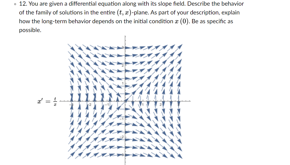 Solved 12. You are given a differential equation along with | Chegg.com