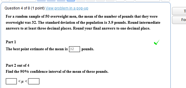 Solved T Question 4 of 8 (1 point) View problem in a pop-up | Chegg.com