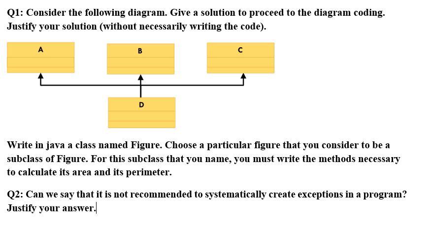 Solved Q1: Consider the following diagram. Give a solution | Chegg.com