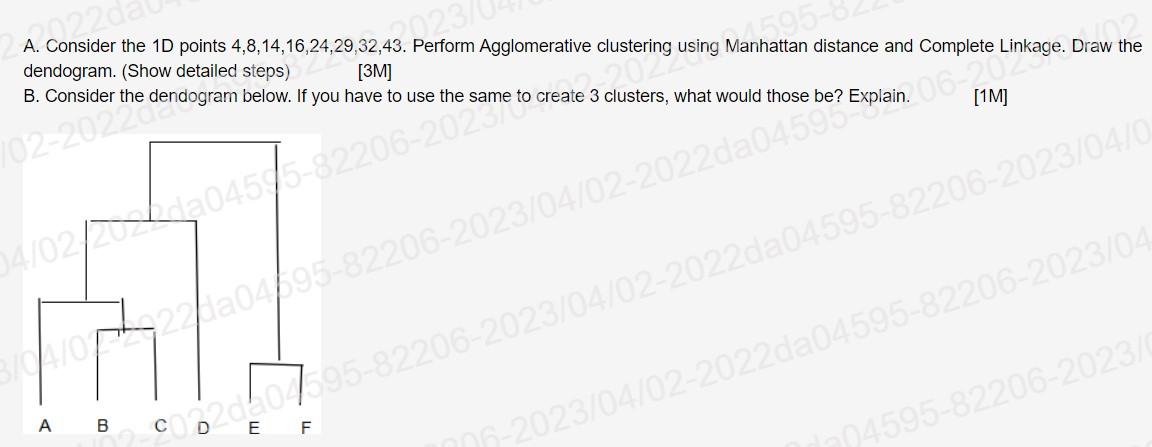 Solved A. Consider the 1D points 4,8,14,16,24,29,32,43. | Chegg.com