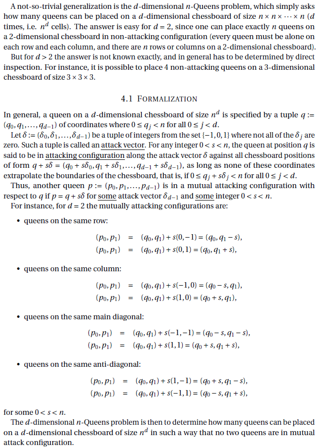 Solved THE D-DIMENSIONAL n-QUEENS PROBLEM The well-known | Chegg.com