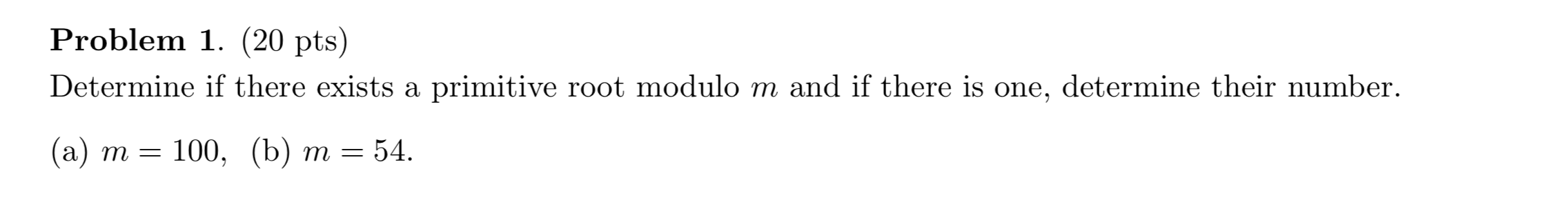 Solved Problem 1. (20 pts) Determine if there exists a | Chegg.com