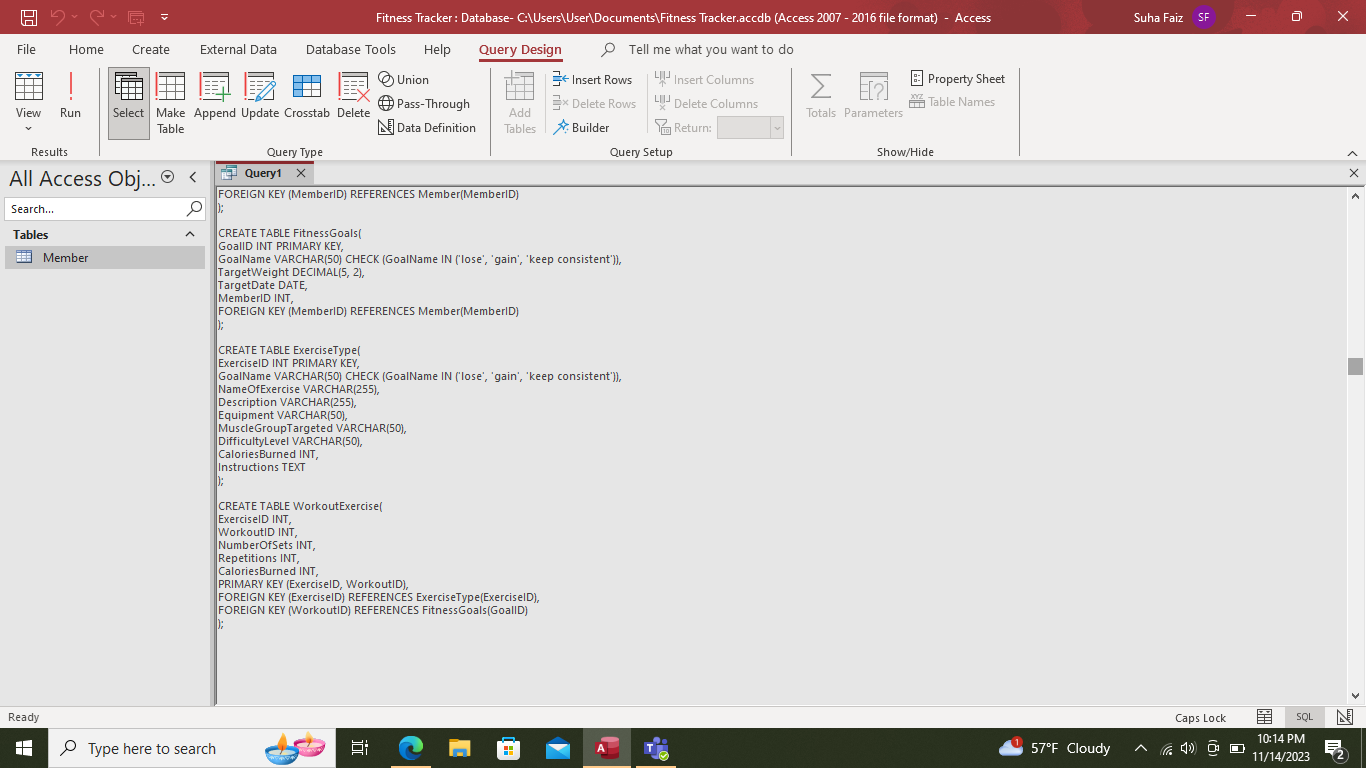 Solved Why do i keep getting a syntax error in the CREATE | Chegg.com