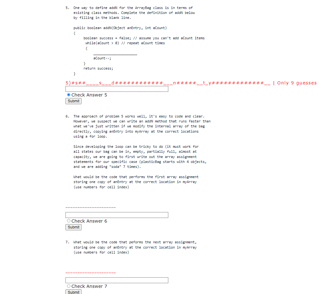 Java please and thank you! For number five the | Chegg.com