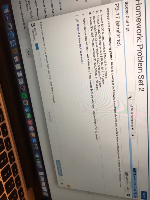 Solved Homework: Problem Set 2 Score: 0 of 1 pt P3-17 | Chegg.com