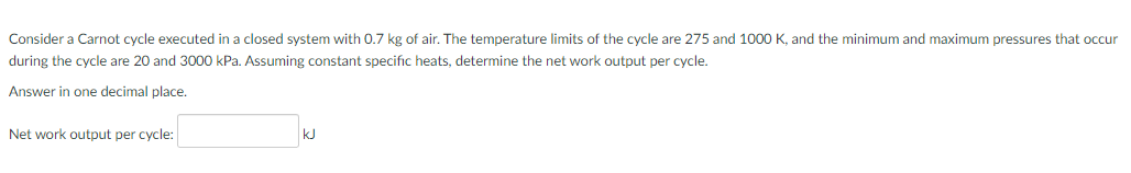 Solved Consider a Carnot cycle executed in a closed system | Chegg.com