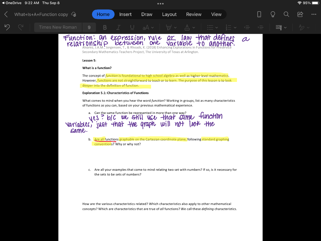 Solved Function: an expression, rule or law that defines a | Chegg.com