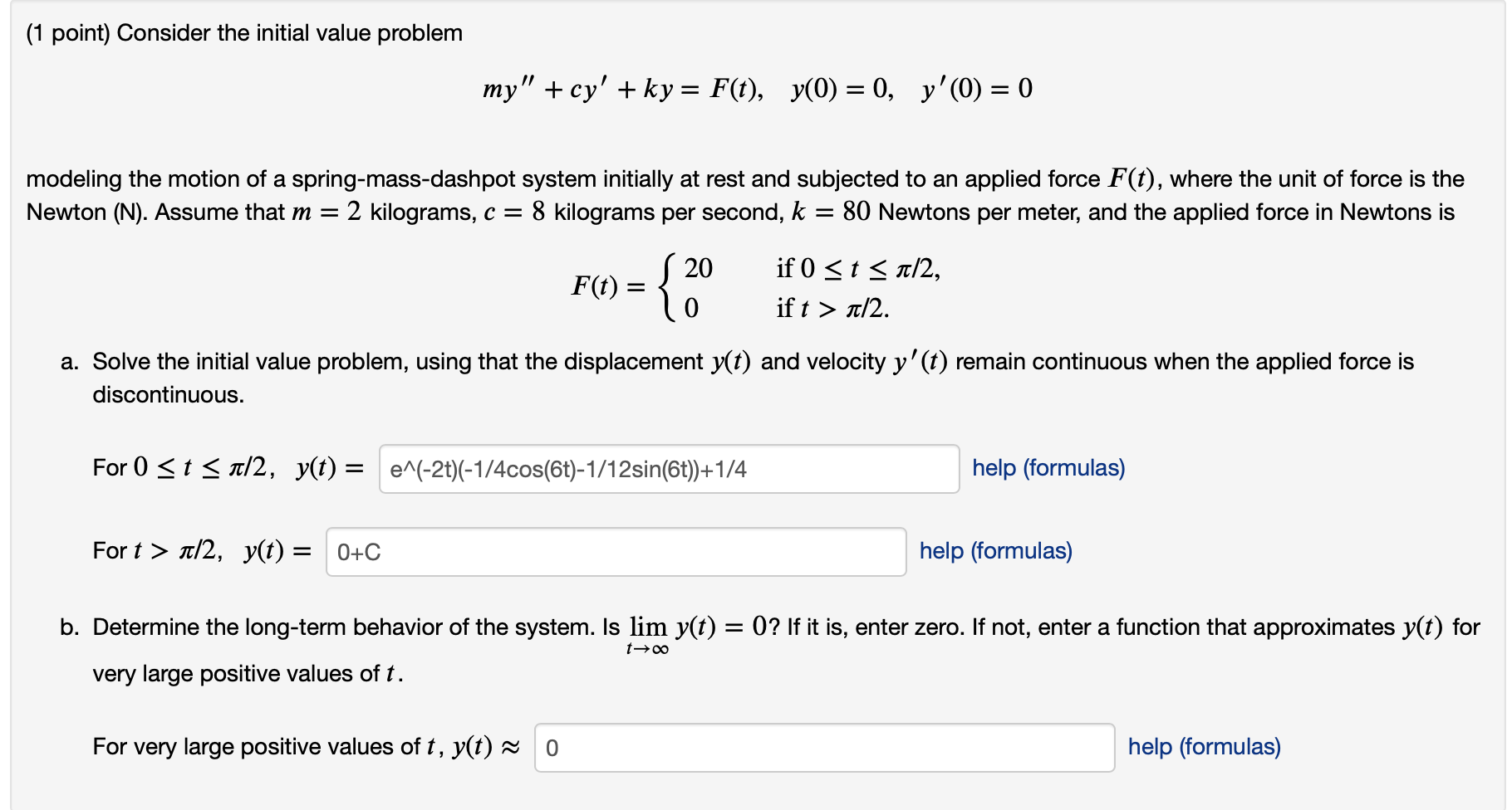 Solved Solve the initial value problem, using that | Chegg.com