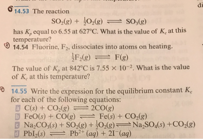 Solved The reaction SO2 + 1/2O2 -->SO3 has kp equal to 6.55 | Chegg.com