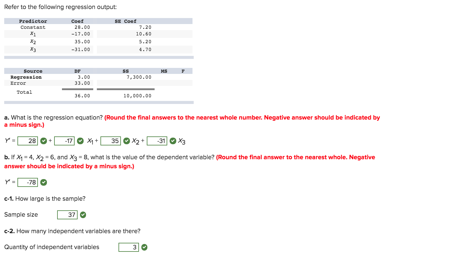 Solved Refer to the following regression output: Predictor | Chegg.com