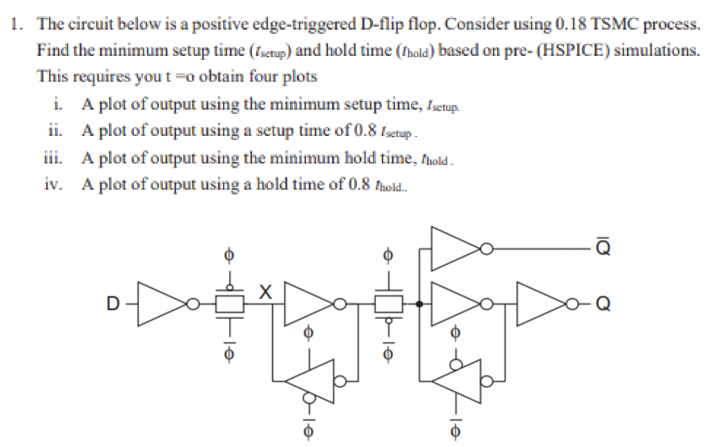 1. The circuit below is a positive edge-triggered | Chegg.com