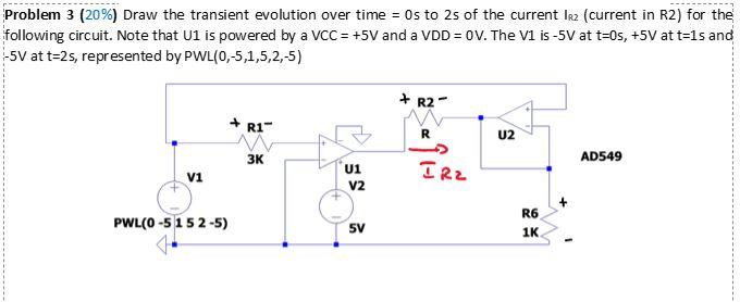Solved Problem 3 (20%) Draw the transient evolution over | Chegg.com