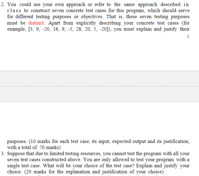 Hi , I need this urgently, this is a software testing | Chegg.com
