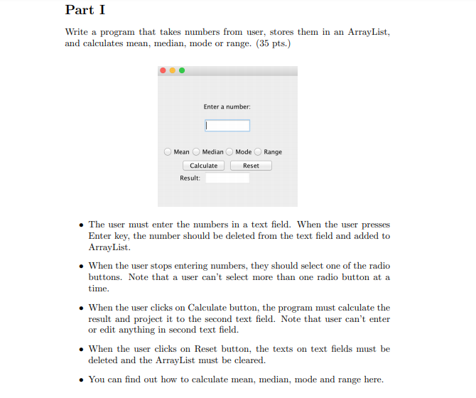 Solved Part I Write a program that takes numbers from user, | Chegg.com
