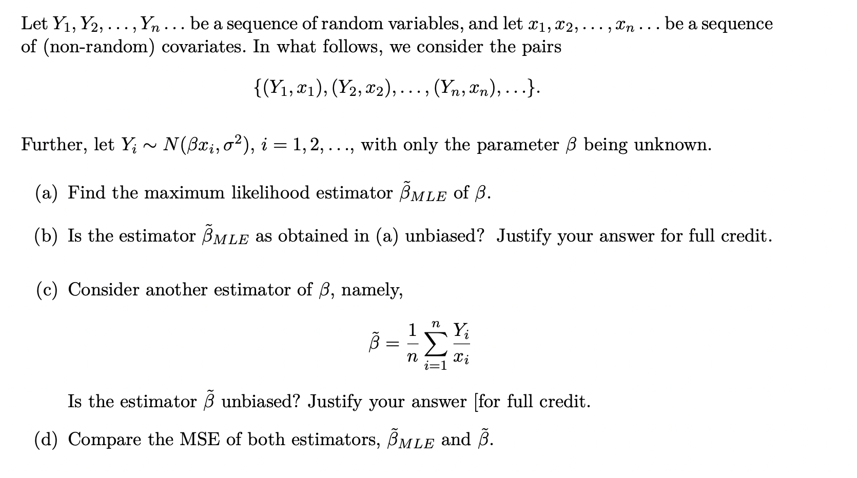 Solved Let Y1,Y2,…,Yn… be a sequence of random variables, | Chegg.com