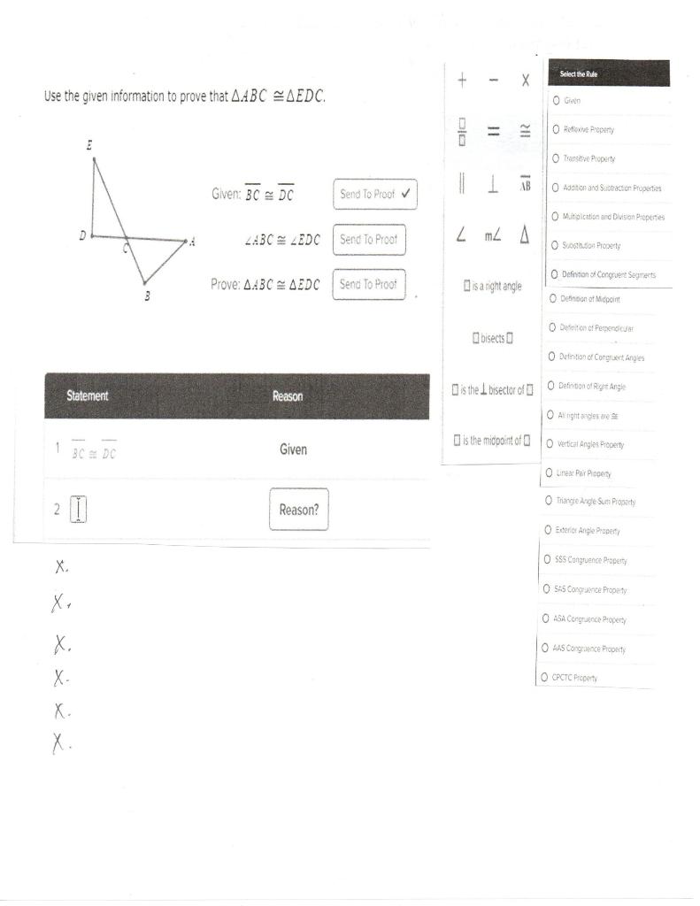 Solved Select the Rule + Х 1 Use the given information to | Chegg.com