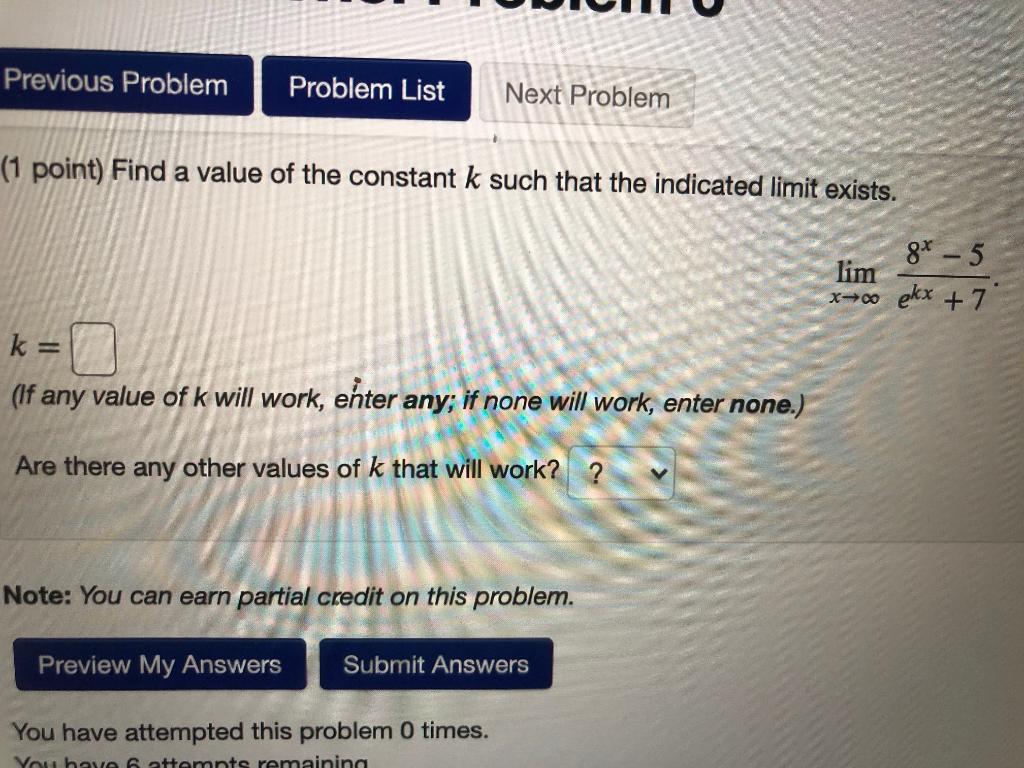 Solved Previous Problem Problem List Next Problem (1 point) | Chegg.com