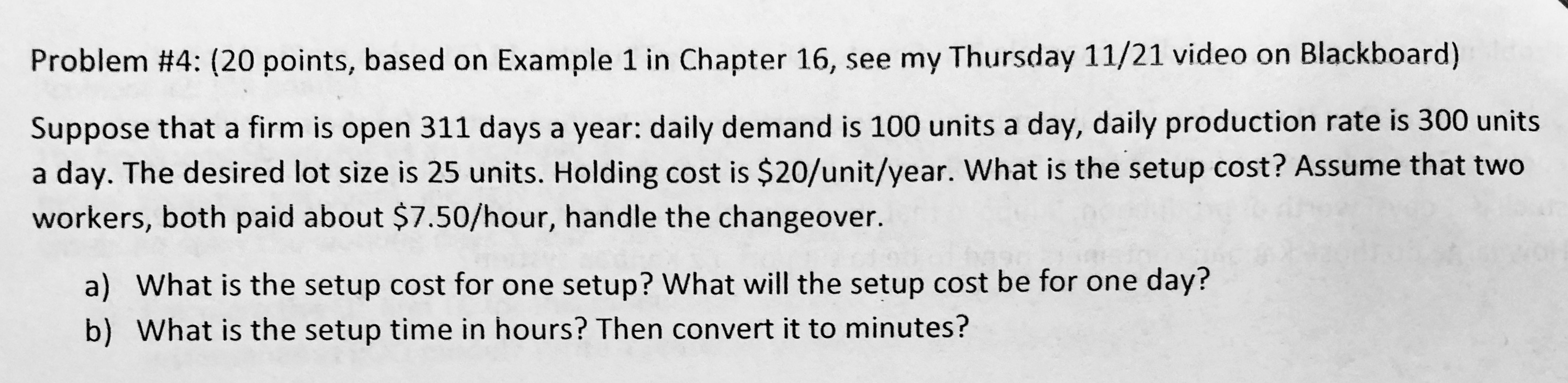 Solved Problem #4: (20 points, based on Example 1 in Chapter | Chegg.com