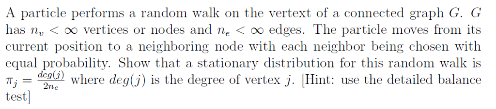 A particle performs a random walk on the vertext of a | Chegg.com