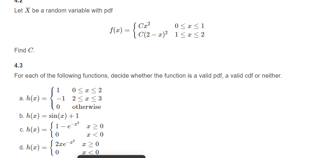 Solved Let X be a random variable with pdf | Chegg.com