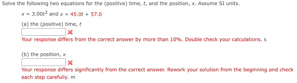 Solved olve the following two equations for the (positive) | Chegg.com