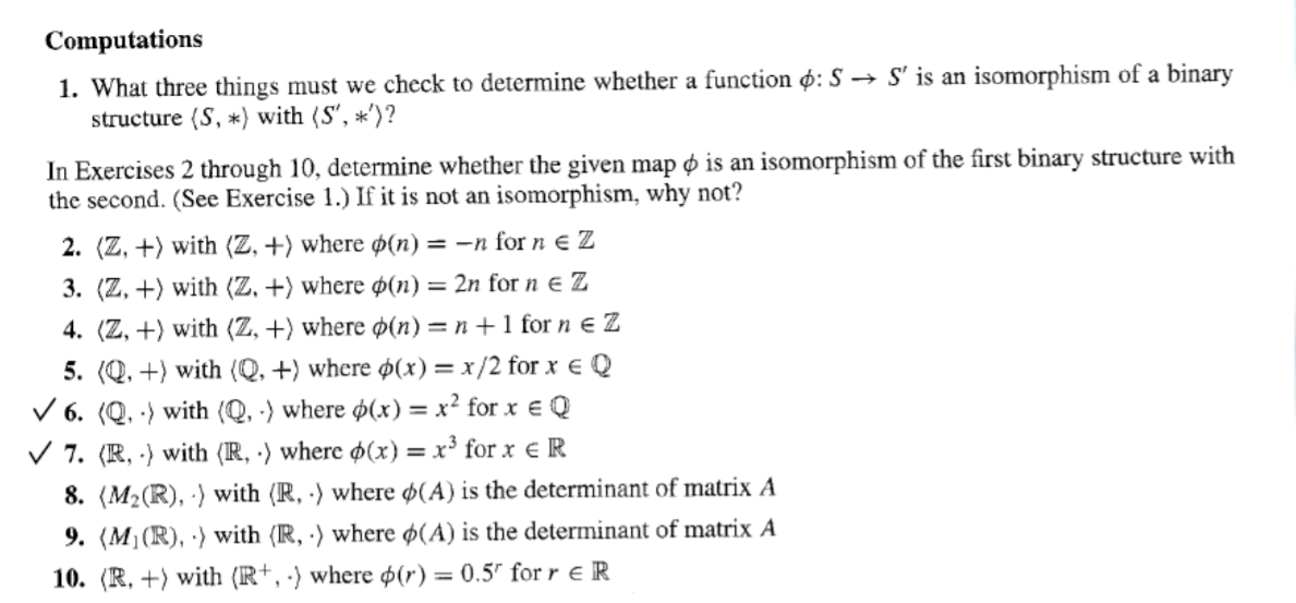 Solved Computations 1. What three things must we check to | Chegg.com
