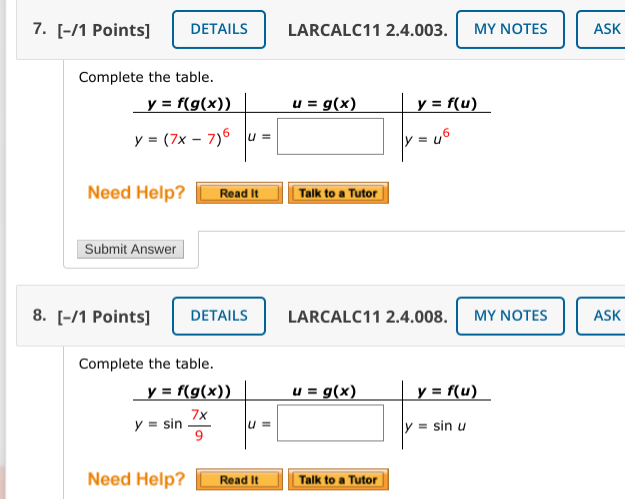 Solved 7 [ 11 Points] Details Larcalc11 2 4 003 My Notes