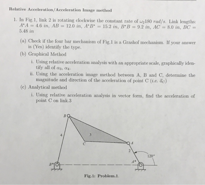 Relative Acceleration/Acceleration Image method 1. In | Chegg.com
