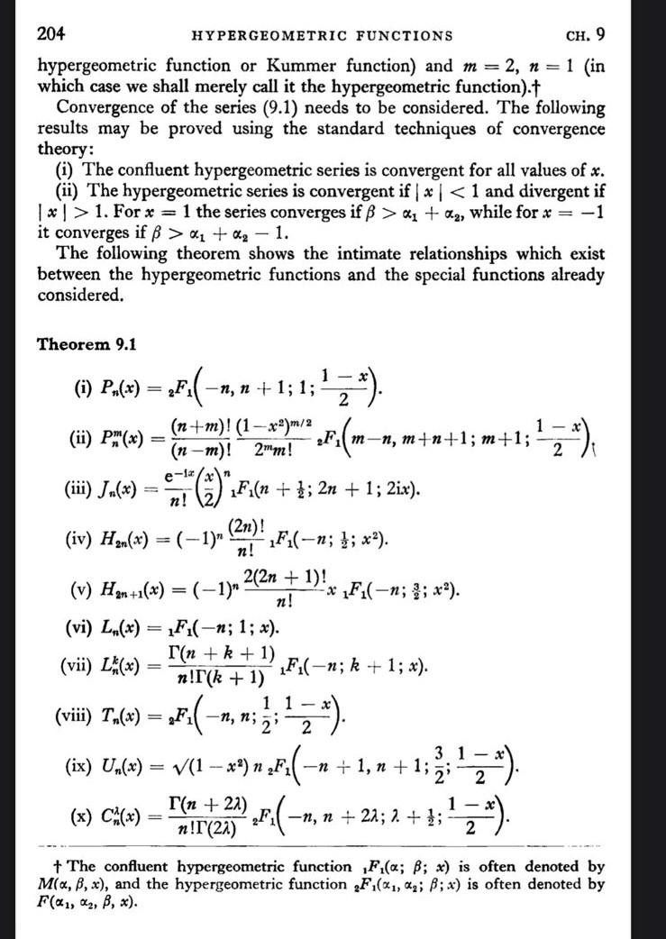 which case we shall merely call it the hypergeometric | Chegg.com