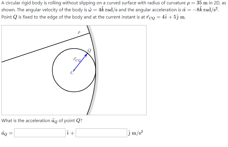 Solved A circular rigid body is rolling without slipping on | Chegg.com