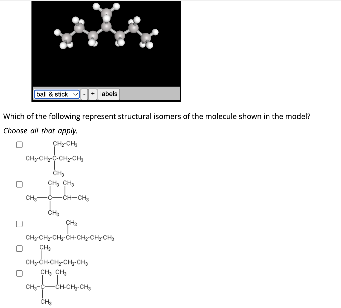 Solved Which of the following represent structural isomers | Chegg.com