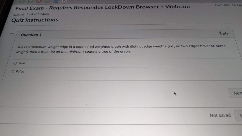 Solved Final Exam - Requires Respondus LockDown Browser + | Chegg.com