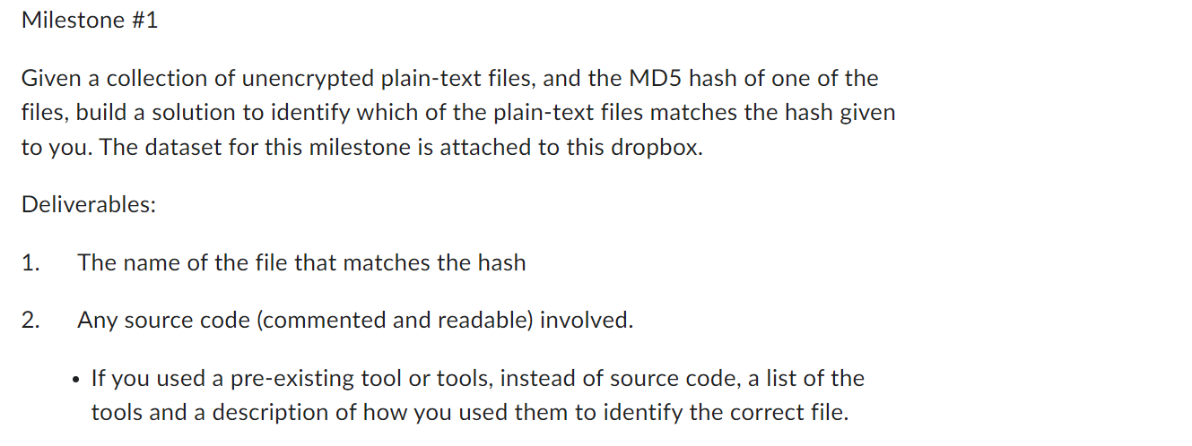 Solved Given a collection of unencrypted plain-text files, | Chegg.com