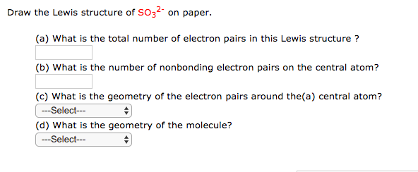 Solved Draw the Lewis structure of SO3 on paper (a) What is | Chegg.com
