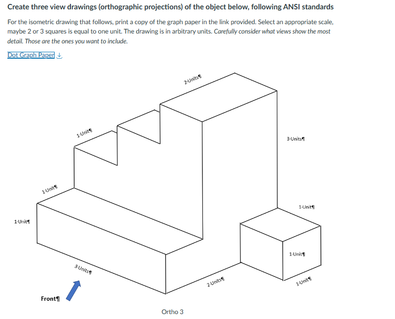 Solved Create isometric projections of the objects below, | Chegg.com
